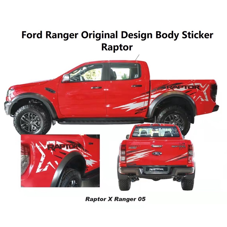 Ford Ranger XLT Plus / XLT / Raptor / Wildtrak Side Body Sticker ...