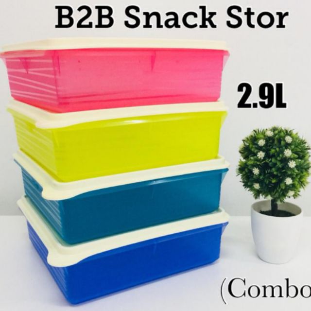 Tupperware B2B Snack Stor 2.9L (1/2pcs) | Shopee Malaysia