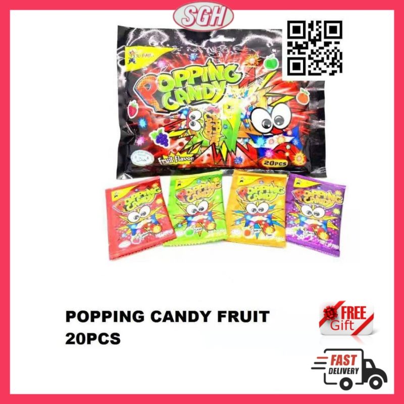 Popping Candy mix fruit flavours Gula letup pelbagai perisa 20pcs ...