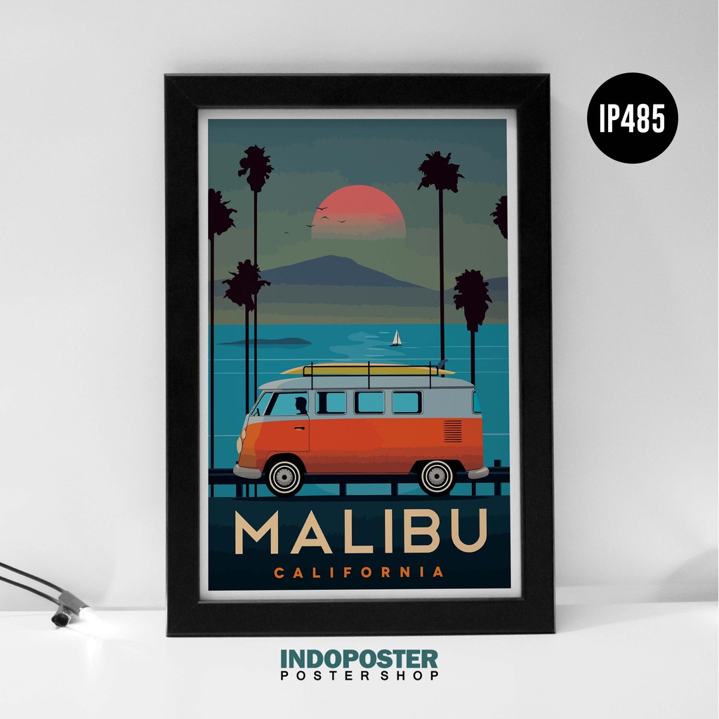 Vw Volkswagen Camper Combi Malibu Poster | Shopee Malaysia