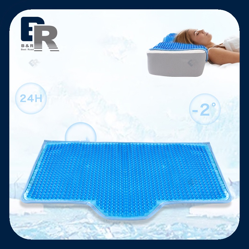 60X39CM Butterfly Cooling Gel Pillow Pad Summer Ice Cooling Health ...