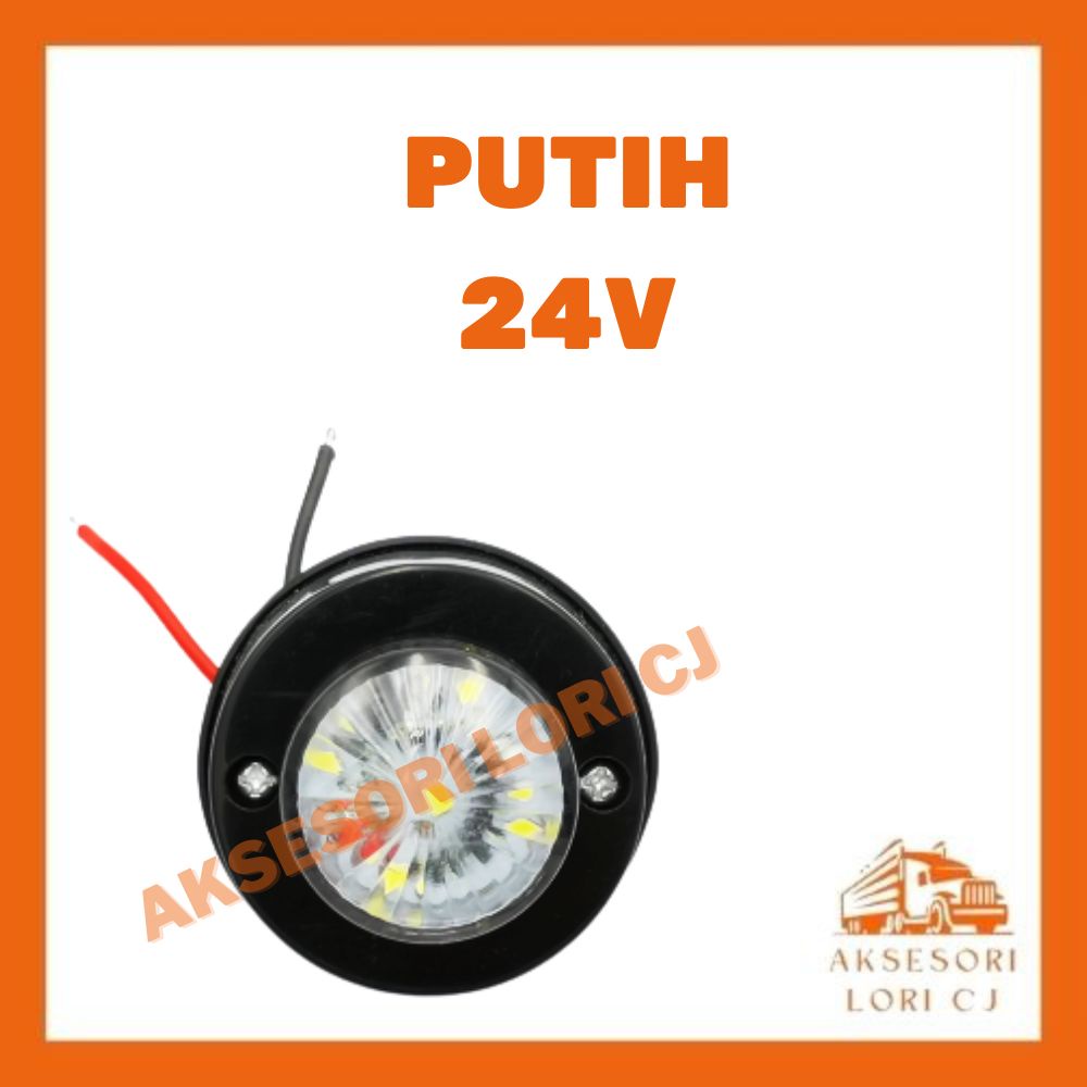 AKSESORI LORI CHERAS JAYA LAMPU TEPI SISI 1INCH 24V SIDE LAMP LED 24V ...