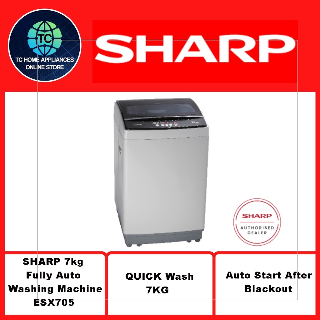 Sharp Washing Machine 7KG (ES-718S) | Shopee Malaysia
