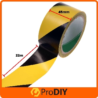 PRODIY 48mm Floor Tape 33M 17M Floor Safety Caution Warning Tape PVC Vinyl Floor Marking Tape ...
