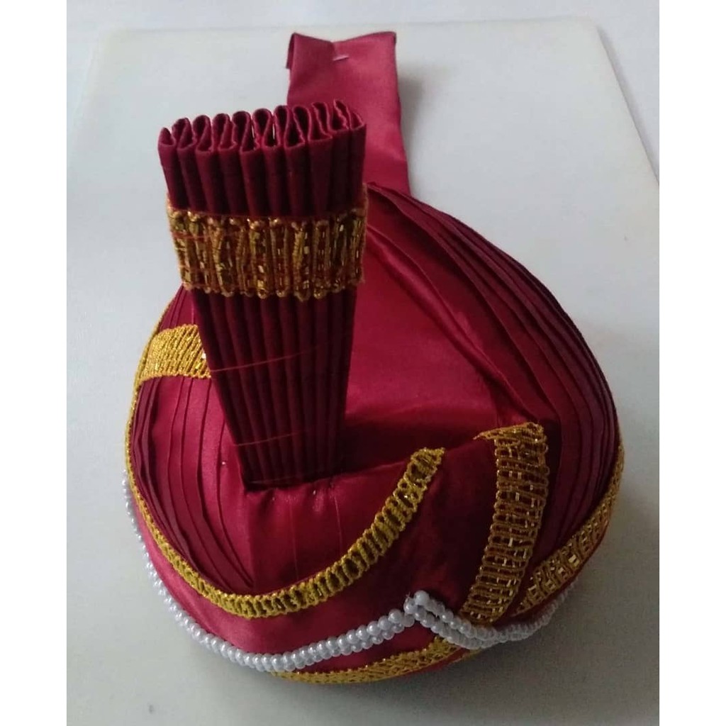 Thalapa / Embellished Art Silk Turban ( Big size Swamy / Wedding ...
