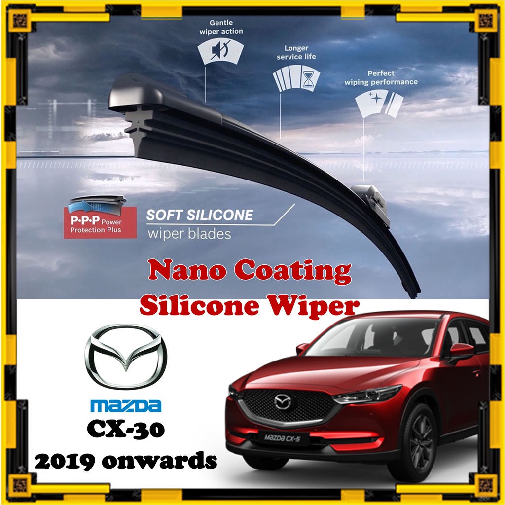 Mazda CX-30 - Nano Coating Soft Silicone Car Wiper Blades - 1 Pair ...