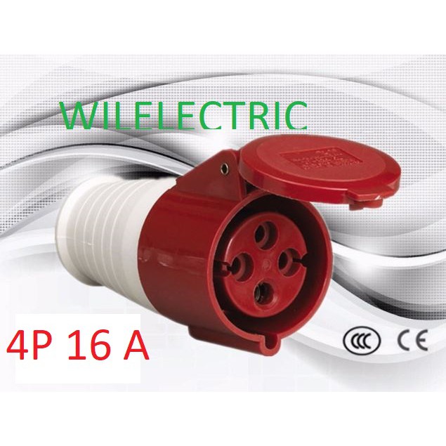 Mobile socket socket socket 4P 16A / 16 A industrial submarine socket ...