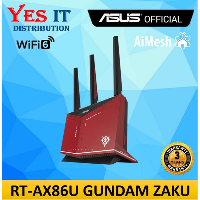 ASUS RT-AX86U GUNDAM ZAKU EDITION Support AX5700 Dual Band WiFi 6 ...
