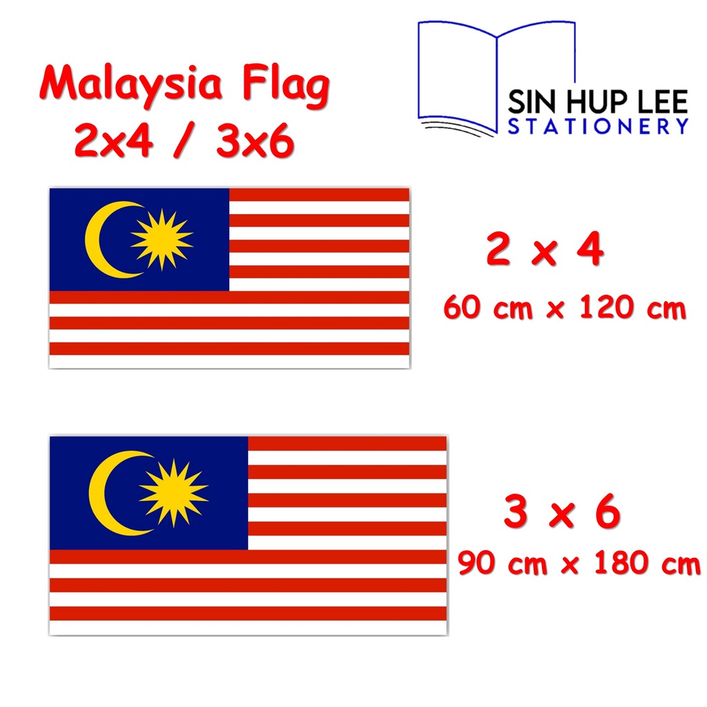 Flag Malaysia 2'x4' / 3'x6' Bendera Malaysia Jalur Gemilang 马来西亚国旗 ...