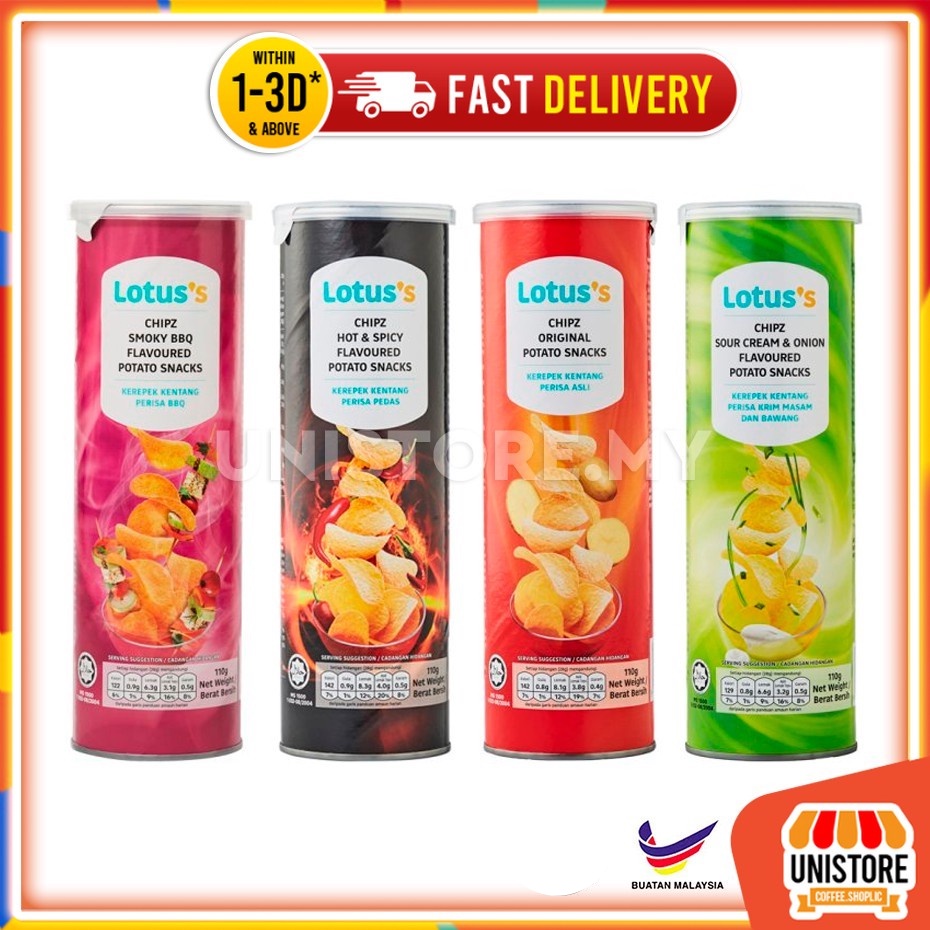 Lotus's Tesco Chipz Smoky BBQ / Sour Cream Onion / Hot & Spicy ...
