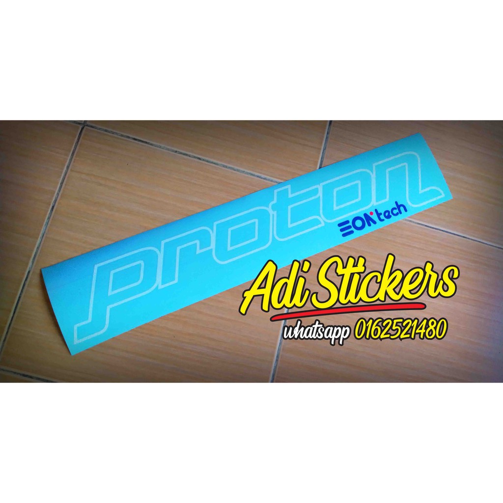 Proton Eontech sticker untuk cermin depan wira waja arena satria saga ...