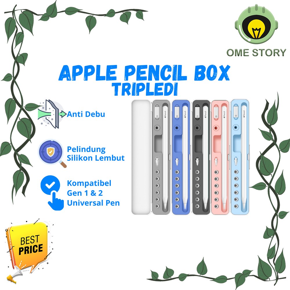 Tripledi Protective Case Apple Pencil Case 1st Gen 2 Cover Soft ...