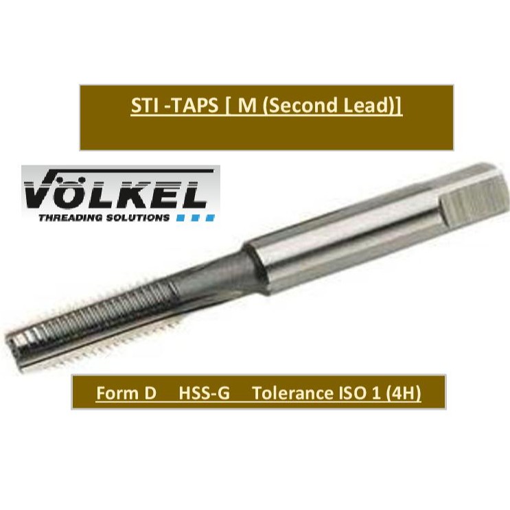Volkel STI - Taps M(Second Lead) M10 ~ M14 for Wire-Thread-Inserts ISO ...