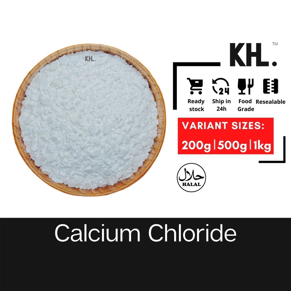 Calcium Chloride (Food Grade/Gred Makanan/食品级) / Calcium Dechloride ...