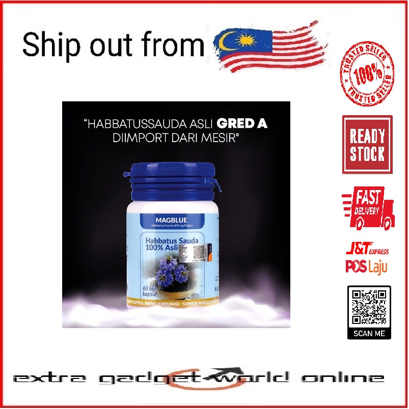 [FREE SHIPPING] EJEN SAH - Magic Blue Kapsul Habatussauda Original ...