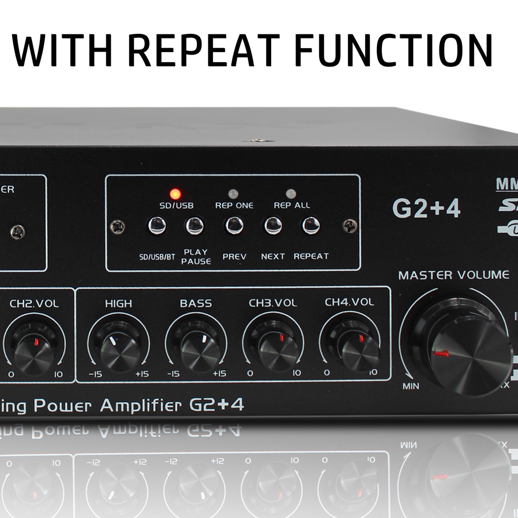 GROMAX G2+4 Amplifier with bluetooth GROMAX G2 Professional Power ...