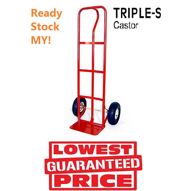 350lbs Quality P Shape Hand Truck Troli Utk Kilang kedai runcit c/w 10 ...