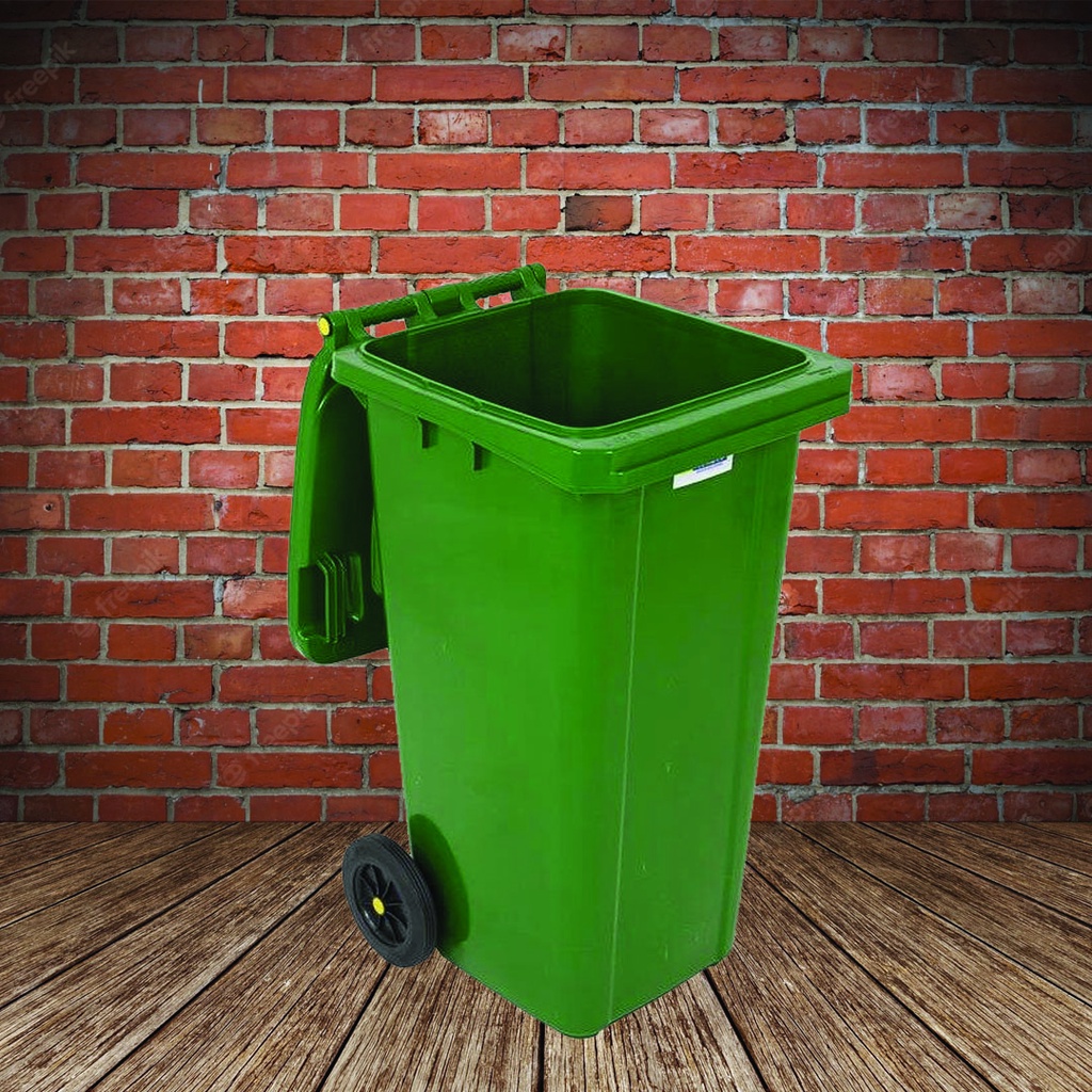 Green Dustbin 100L/120L/240L with Wheels [ LIMITED PURCHASE: Maximum 2 ...
