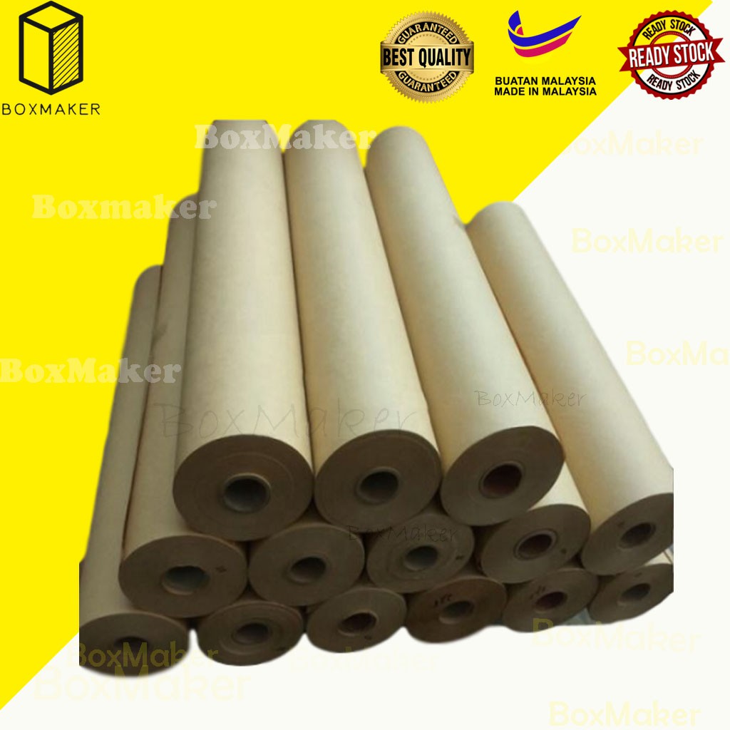 Paper Roll Kraft (DIY) Brown Kraft Wrapping Paper Roll For Gift ...