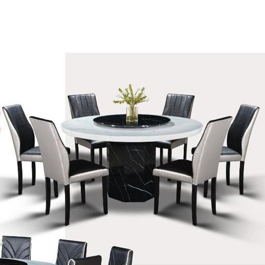 (KL-Seremban Free Shipping) Luxury Round Marble Dining Table (135cm ...