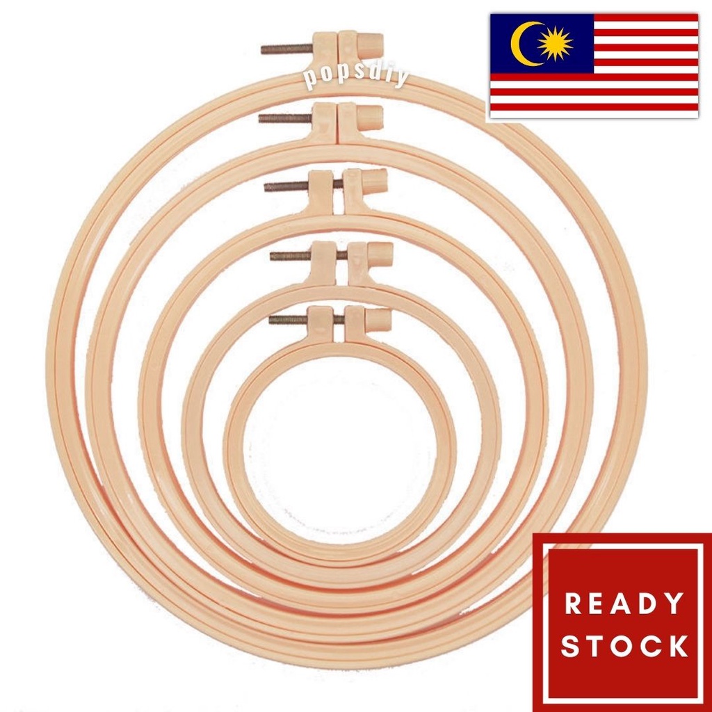 [Msia ReadyStock] Plastic Embroidery Hoop Cross Stitch Ring Sewing Hoop ...