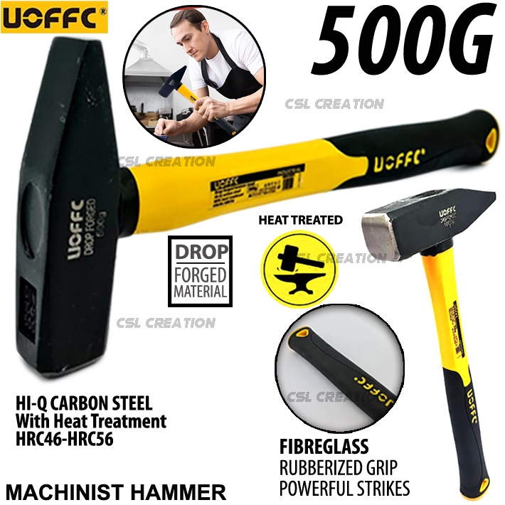 UOFFC 200G 300G 500G 1000G Machinist Hammer Drop Forged Hammer Head ...