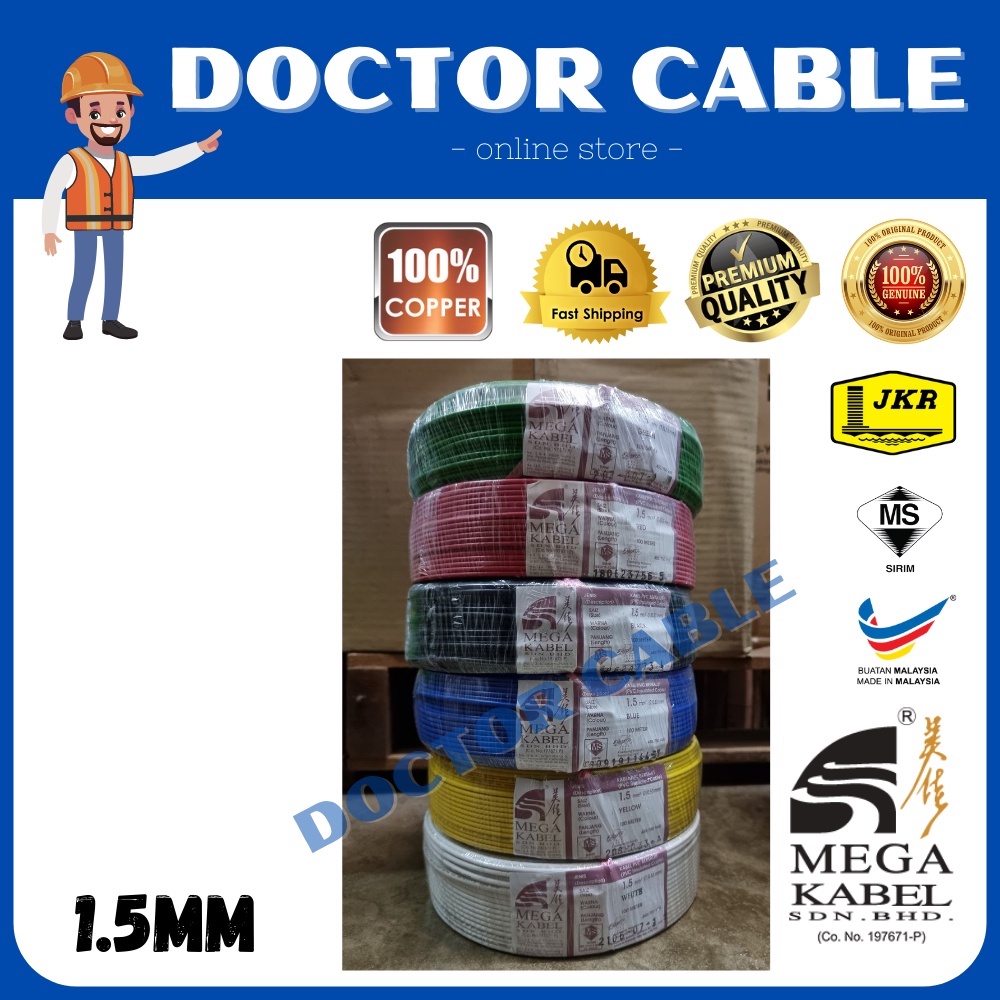[🔥READY STOCK🔥]Mega Kabel 1.5mm 2.5mm Insulated PVC 100% Pure Copper ...