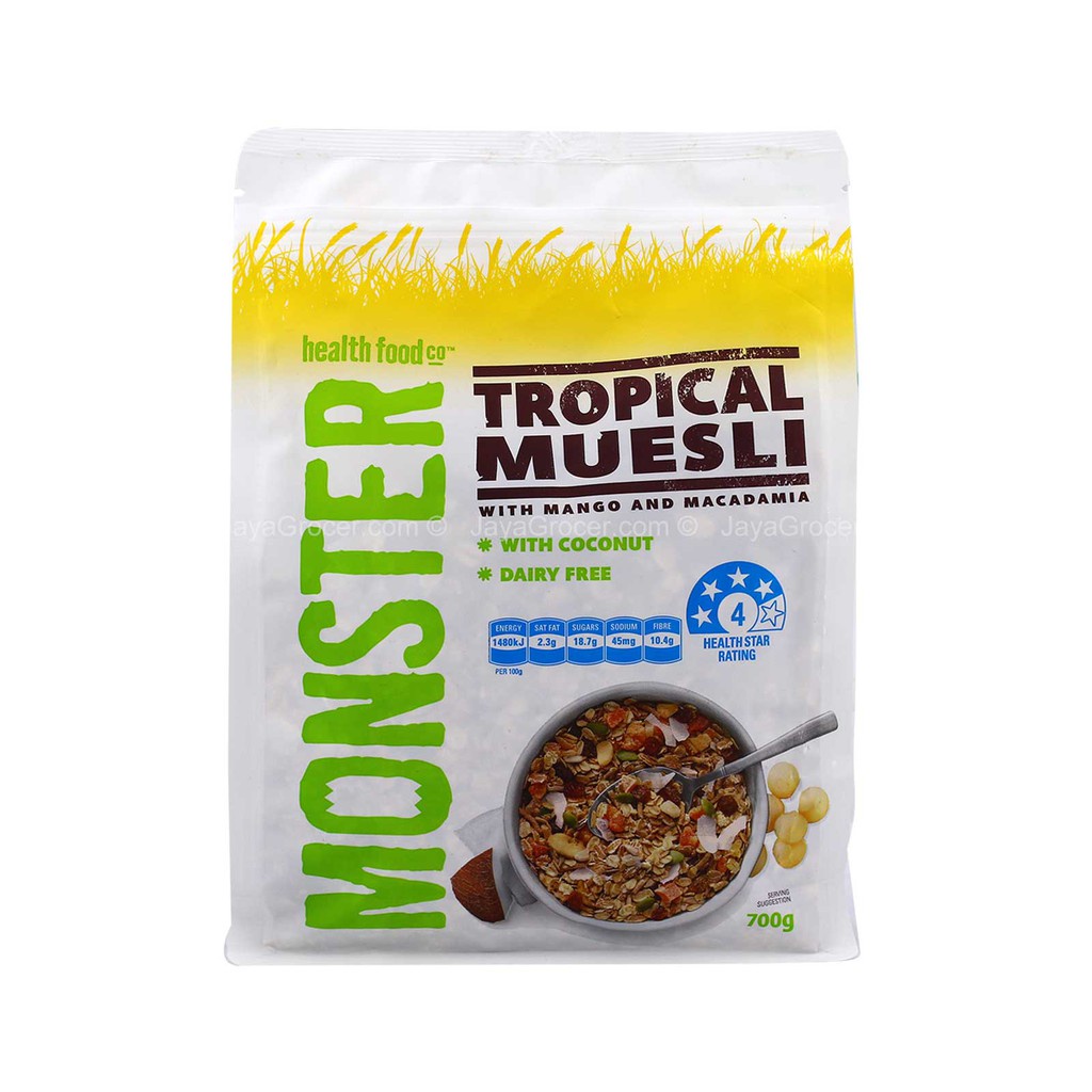 CEREAL Health Food Co Monster Tropical Muesli With Mango And Macadamia ...