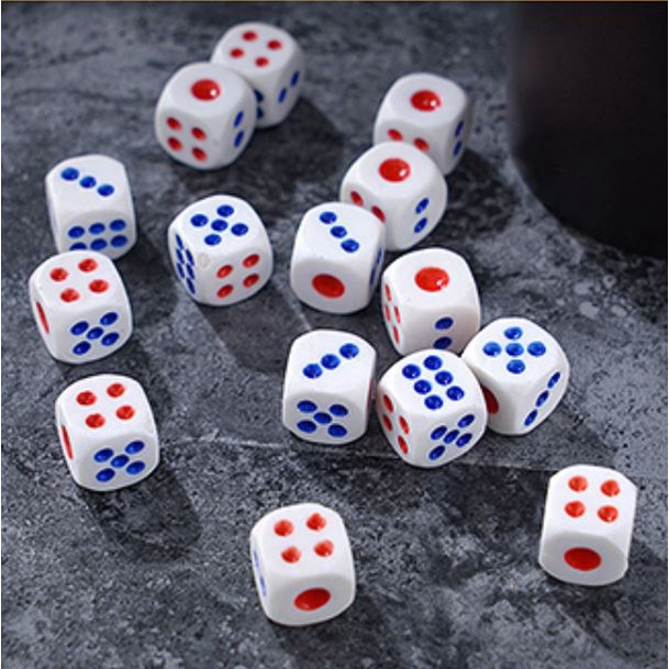 1.3cm/1.5cm/1.6cm Game Acrylic Premium Quality Dice Standard White Dadu ...