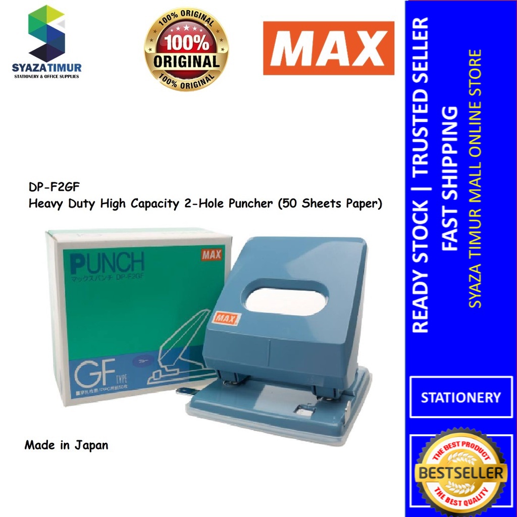 MAX Punch 2 Hole DP-F2GF (50 Sheet) | Shopee Malaysia