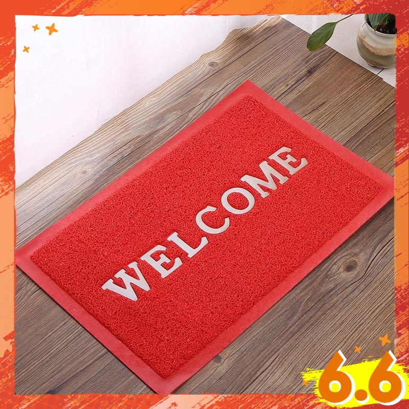 Door Mat WELCOME Mat Anti-Slip Pad Embossed Edging Coil (80 x 150 CM ...