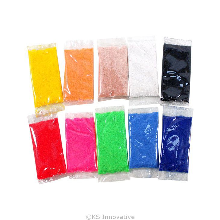10-in-1 Colour Sand Art Sachets Pack of 10sachet x 5grams (RANDOM color ...