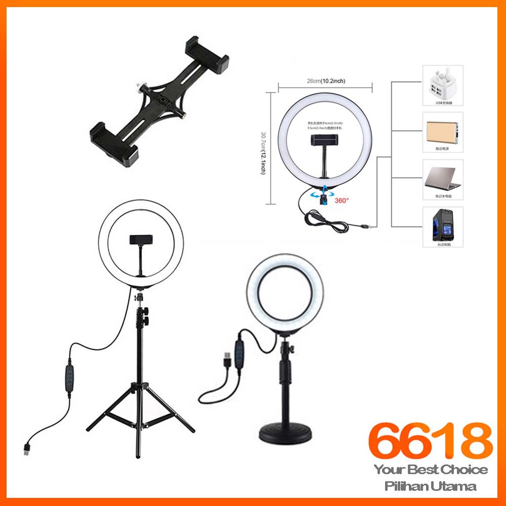 Lampu LED Kamera Studio Dimmable LED Studio Camera Ring Light Photo ...