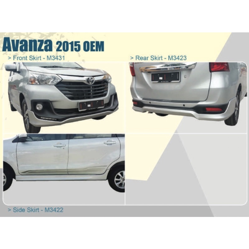 Toyota avanza 2015 2016 2017 OEM Bodykit body kit front side rear skirt ...