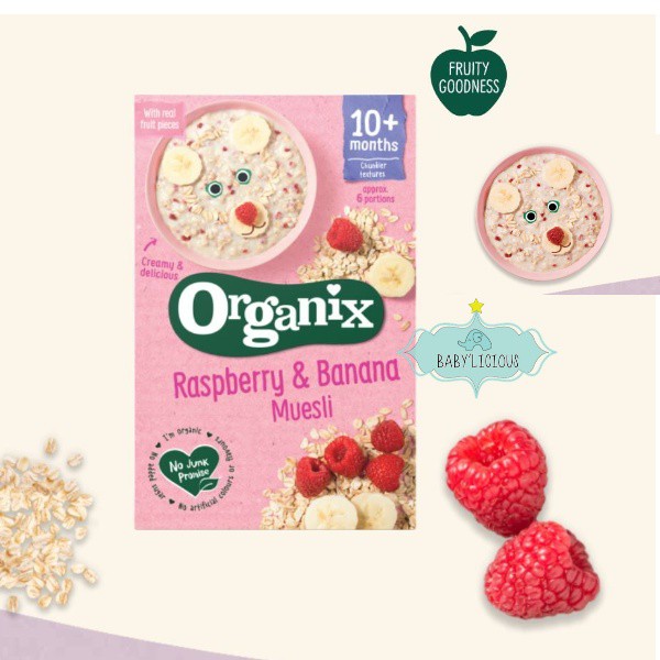 Organix Raspberry & Banana Muesli 10m+ Stage 3 [ Exp: Jan 2025 - May ...