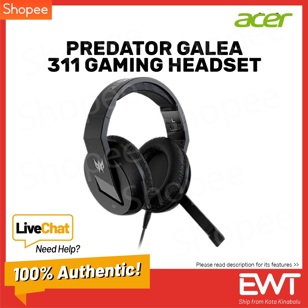 Acer Predator Galea 311 Gaming Headset for PC, XBOX, PS4 100% GENUINE ...