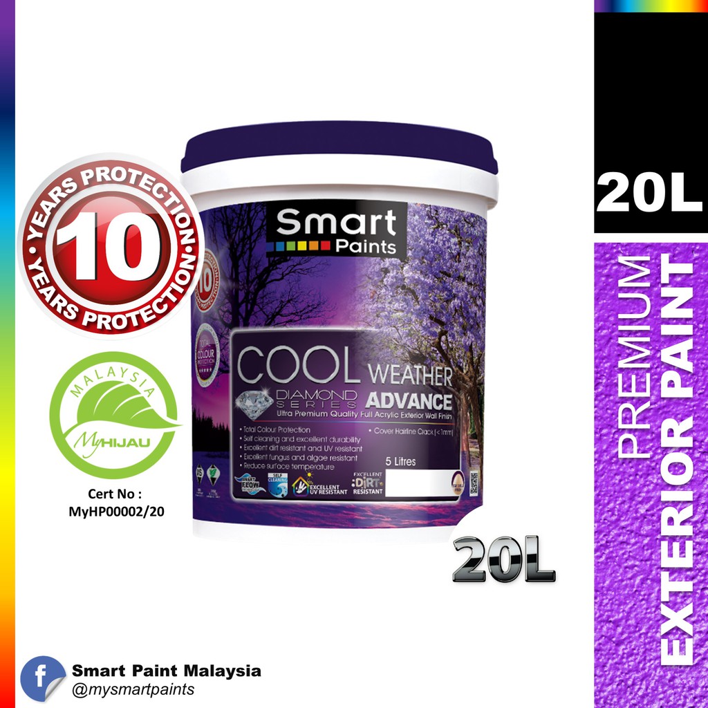 SMART PAINT COOL WEATHER DIAMOND SERIES ADVANCE 20L | Shopee Malaysia