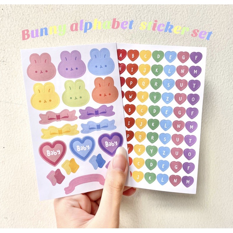 Bunny & Bear Sticker Set (sticker Bujo Sticker Journal Sticker Korea ...