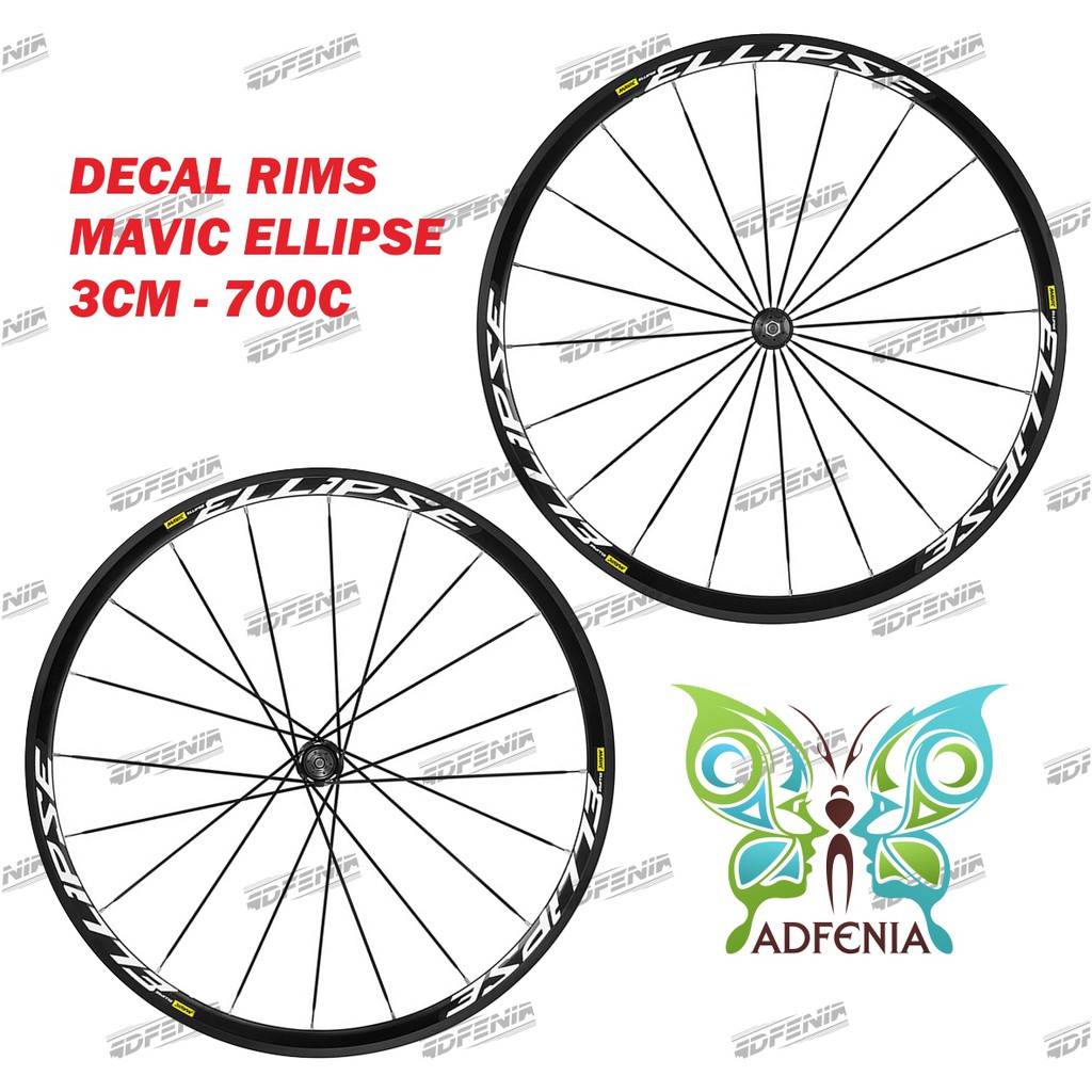 Mavic Ellipse Sticker 2 cm wide Fixedgear Roadbike Rim Rim Decal ...