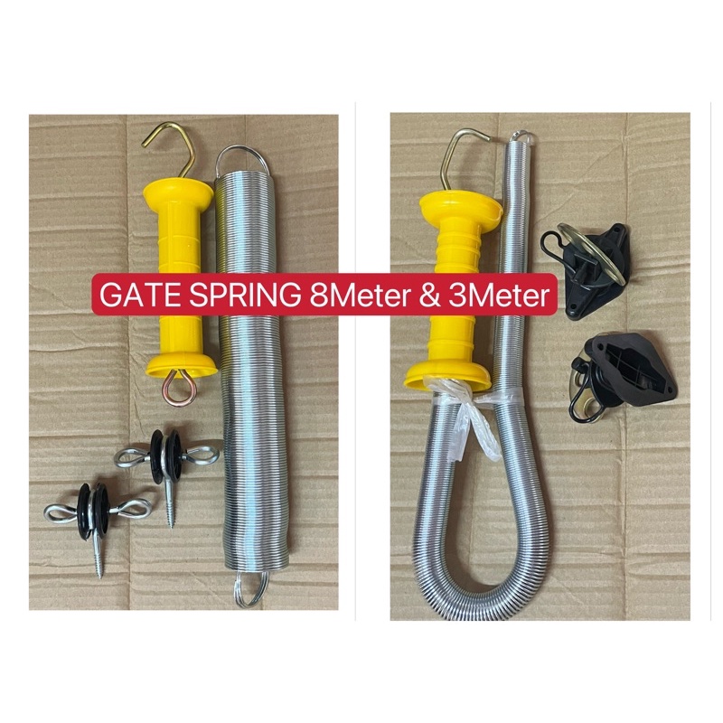 Spring Gate 3 Meter, 8 Meter & Gate Handle Set (Electric Fence/ Farm ...