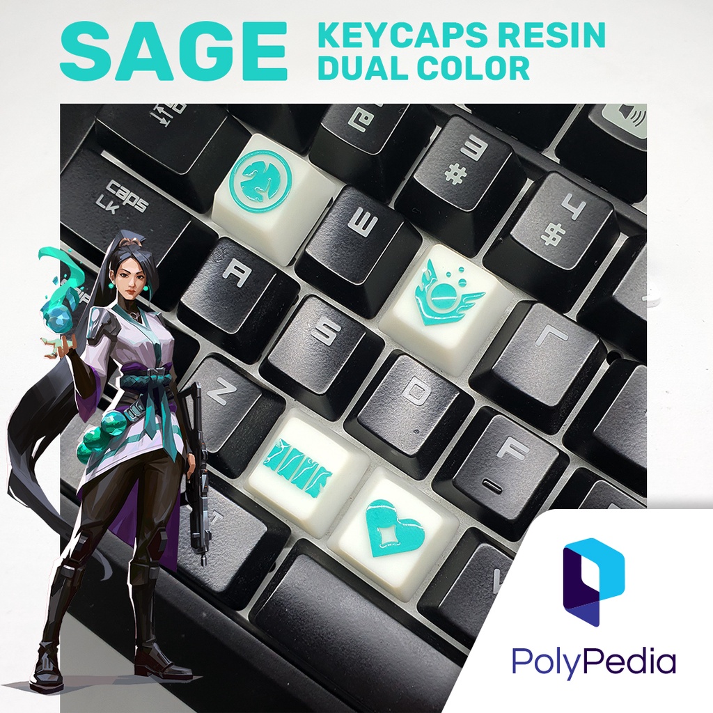 Valorant Keycaps SAGE - JETT 4pcs | Shopee Malaysia