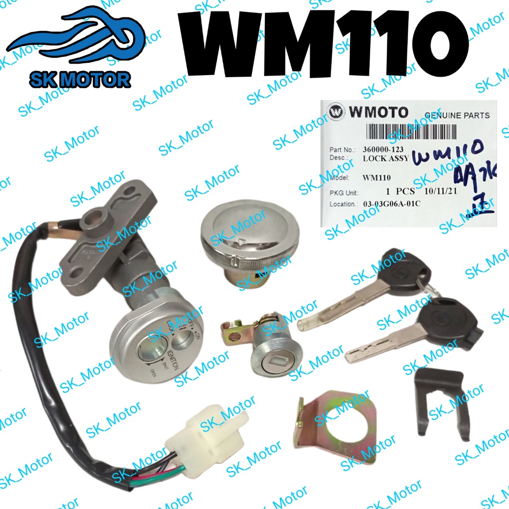 WMOTO WM110 WM 110 Original Vehicle Lock / Ignition Main Switch / Full ...