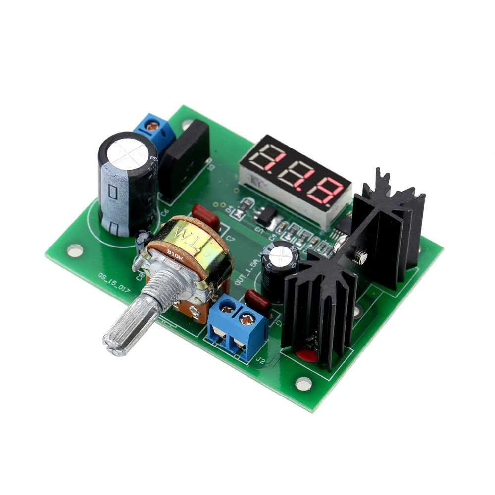 LM317 AC/DC Adjustable Voltage Regulator Step-down Power Supply Module with LED Display ...