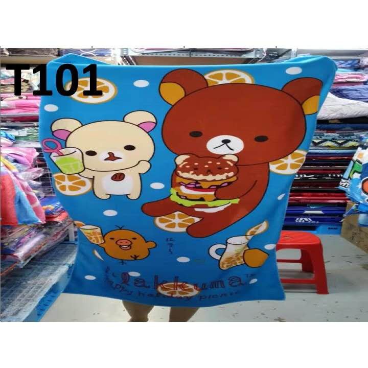 RILAKKUMA AND KAORU Tuala Cartoon Bath Towel (70 X 140 cm) (T) | Shopee ...