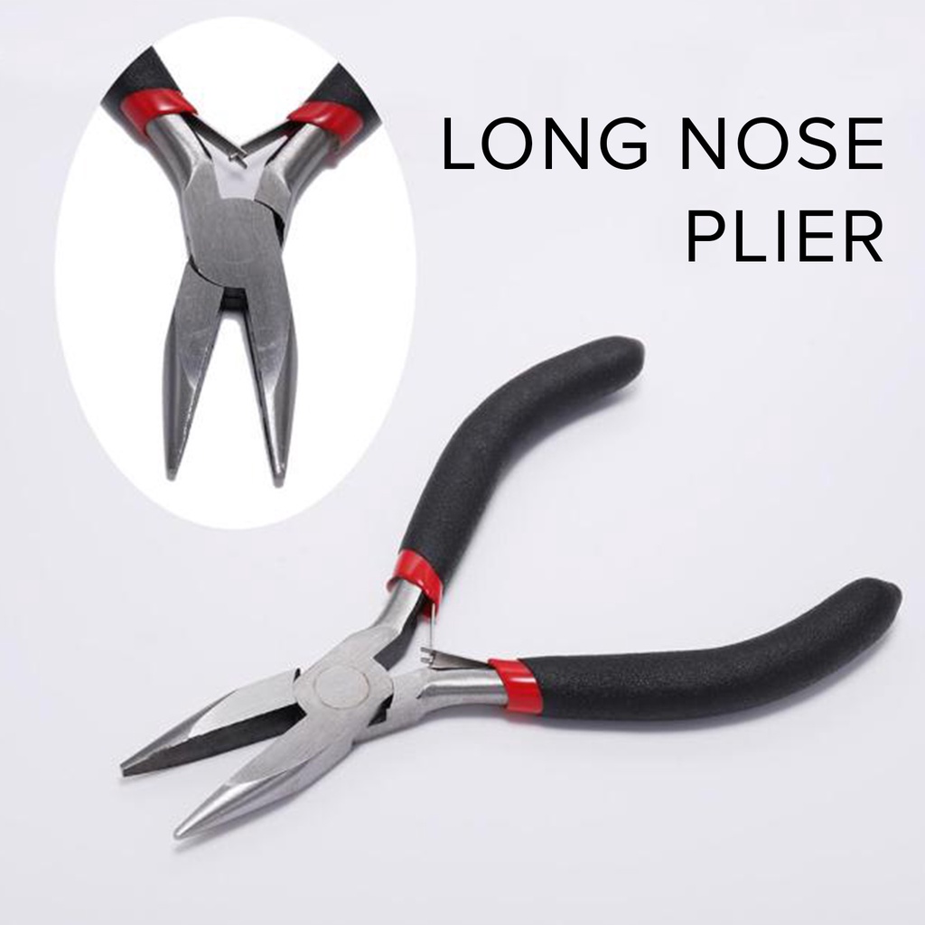 MINI PLIER 5 INCH DIY TOOL MULTI-PURPOSE JEWELLERY MAKING LONG NOSE ...