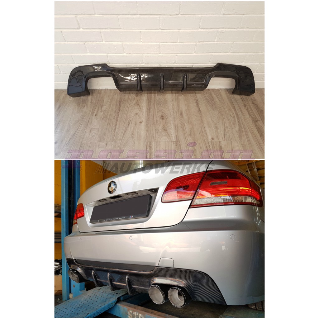 🌟WT24/7🌟 Carbon Fibre DD Style Quad Exhaust Rear Bumper Diffuser for ...