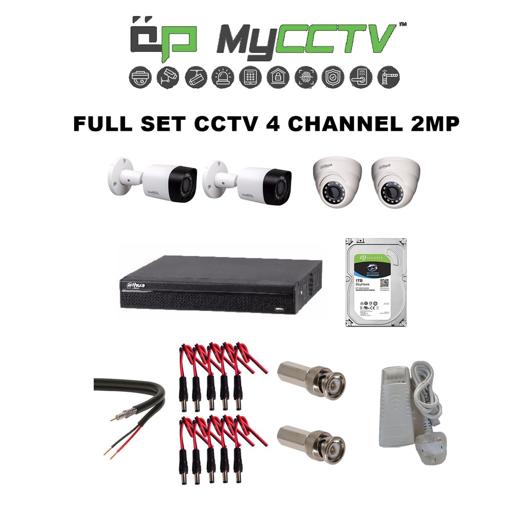 [CCTV INSTALLTIONS] Full Set CCTV 1-16 Channel 2MP Johor South Only ...