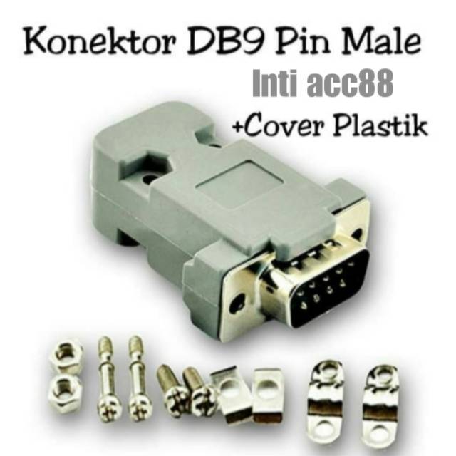 Db9 Male Connector Connector+Cover/RS232 DB 9 pin Male Connector ...