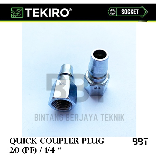Tekiro Quick Coupler Plug PF20 / PF 20 / Deep Thread Coupler 1/4" 20PF ...