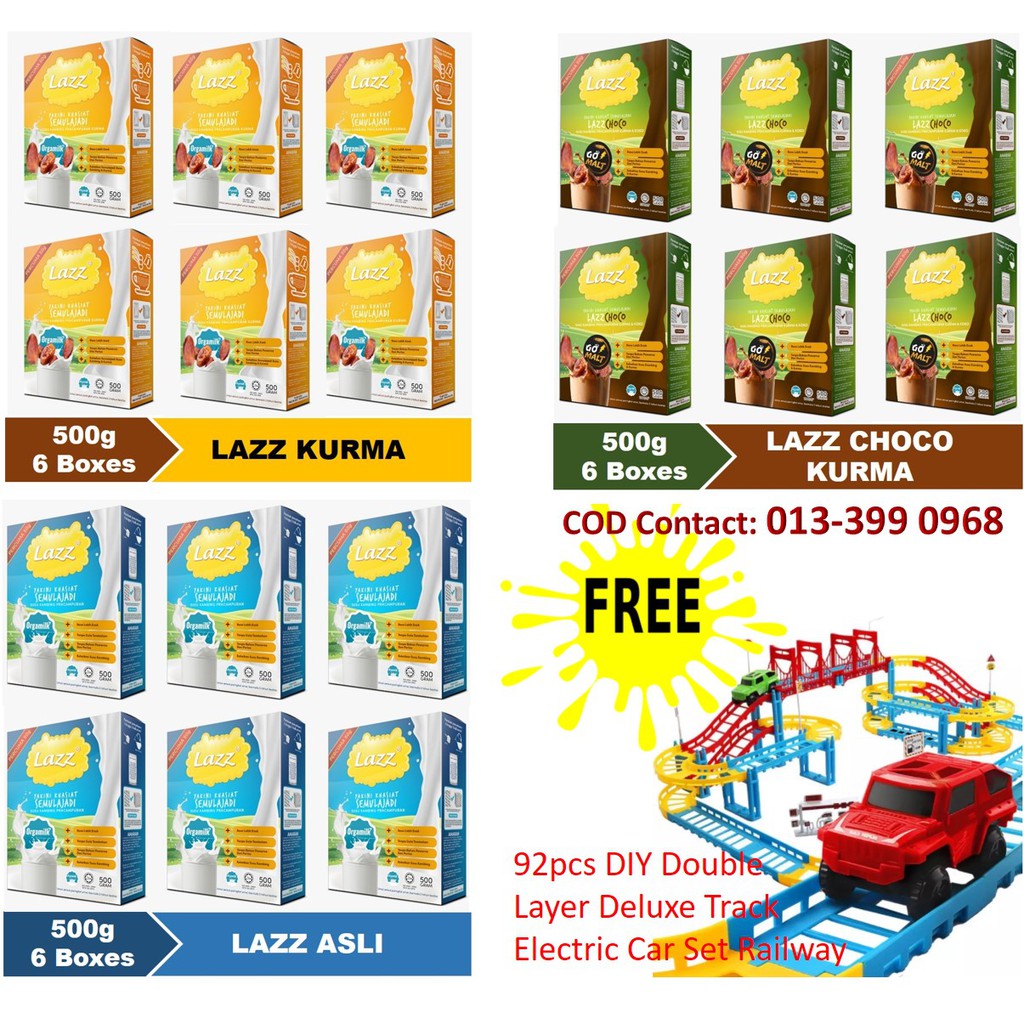 (Free TOYS) Lazz Susu Kambing Asli/Kurma/Choco 550g - 6 Boxes | Shopee ...